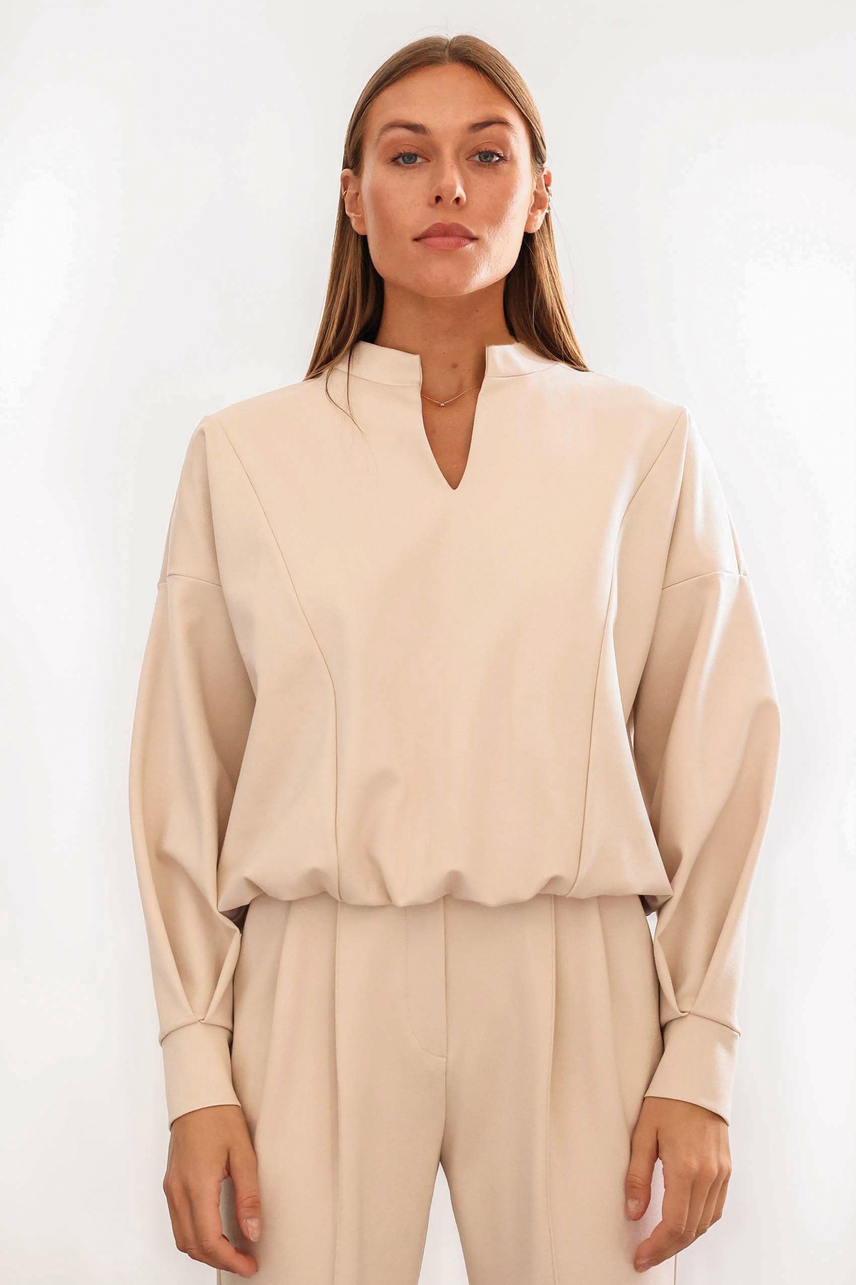 Cream Blouse LONDON | Atella.lt